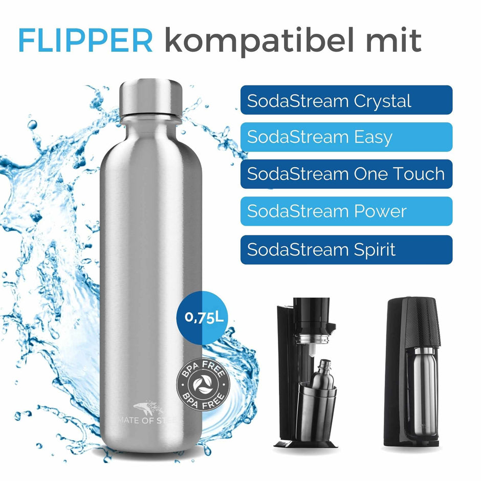 Die Edelstahl Flasche für Deinen Wassersprudler | MATE OF STEEL